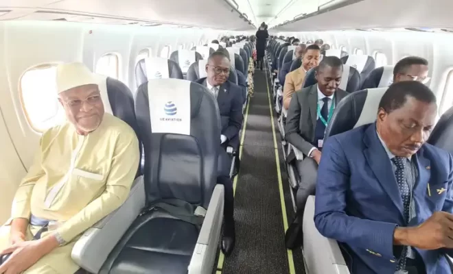 Transport aérien : Liz Aviation a effectué son premier vol Lomé ...